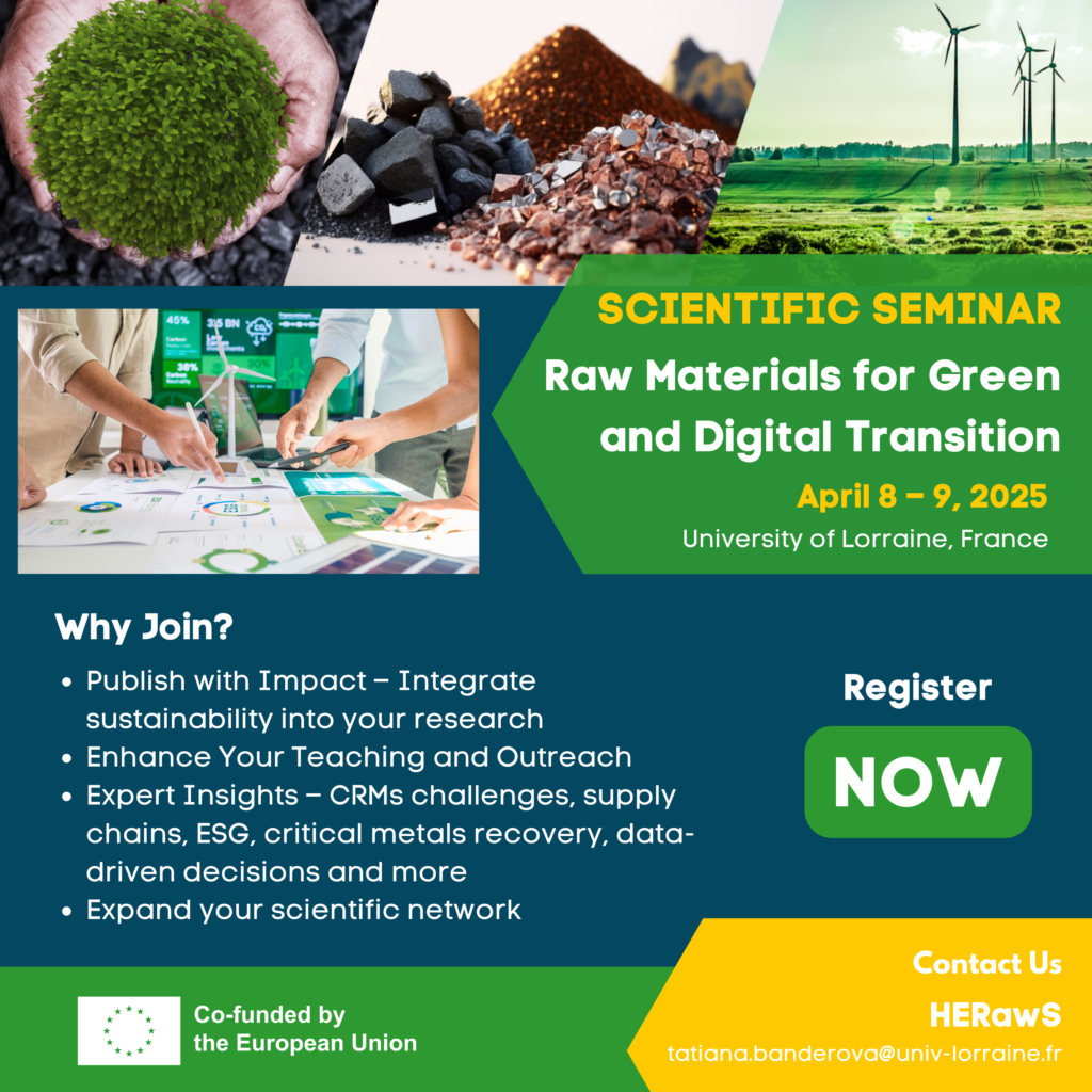 HERawS Scientific Seminar: Raw Materials for Green and Digital ...